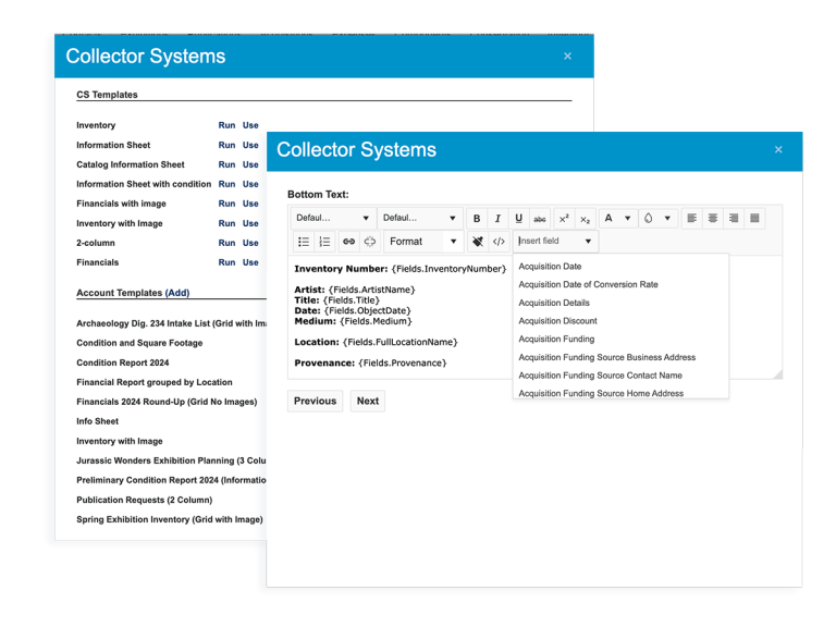 Museums & Institutions - Collector Systems